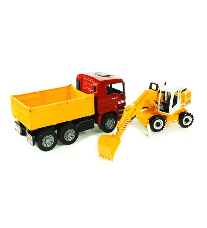 MAN TGA wywrotka z koparką Bruder 02751